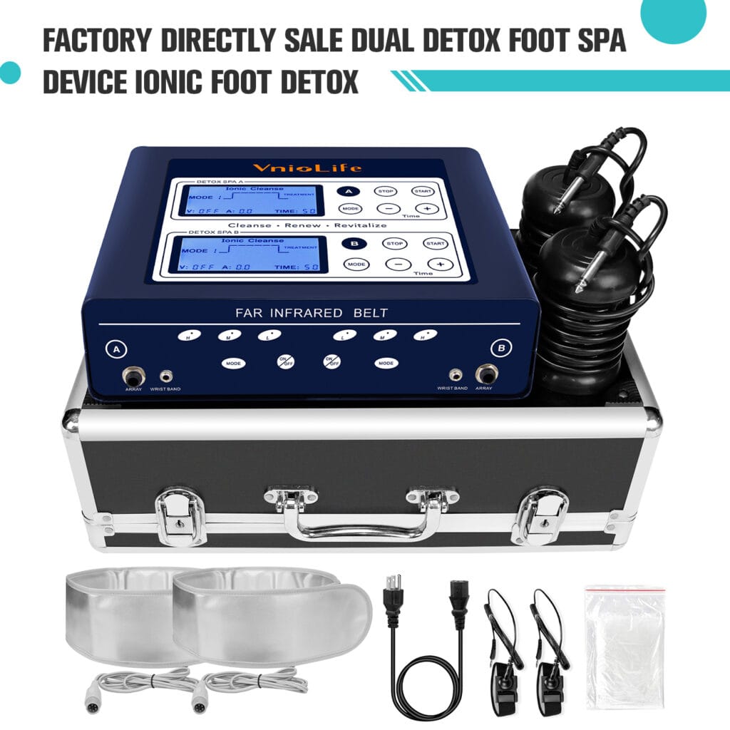 Ionic Detox Foot Bath Spa Machine with Heating Waist Belt for 2 People ...